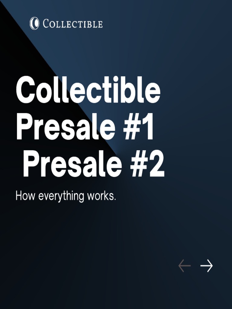 Collectible Token Presale Update May 12th V2.1 | PDF