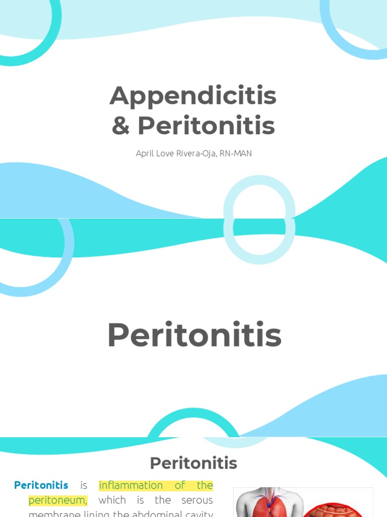 Peritonitis and Appendicitis | PDF | Peritoneum | Medicine