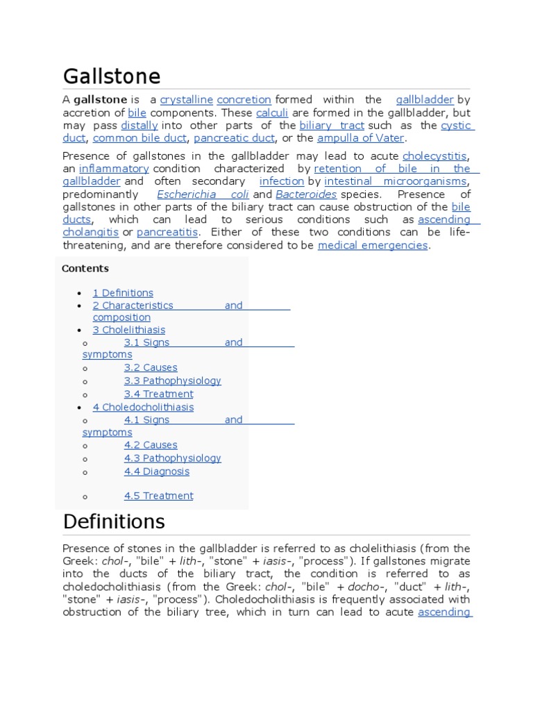 Gallstone | PDF | Digestive Diseases | Organ (Anatomy)