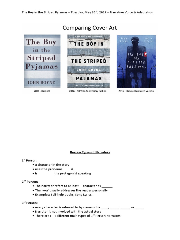 Boy in Striped Narrative Voice Worksheet | PDF | Narration