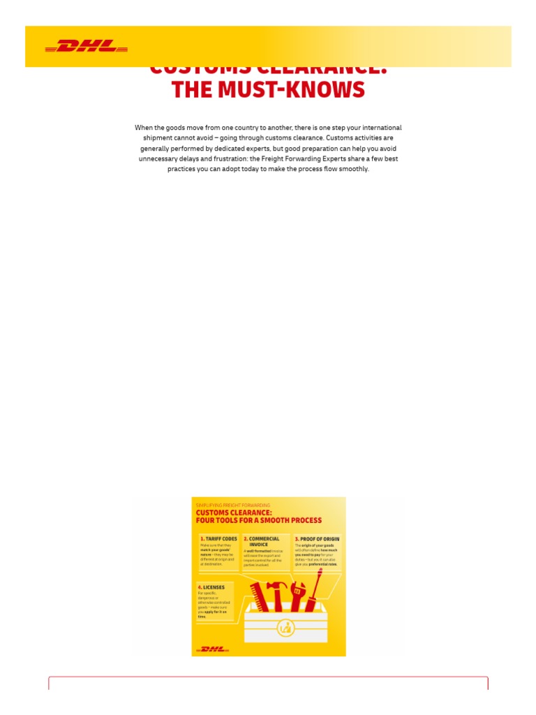 Customs Clearance - The Must-Knows - DHL Global Forwarding - Ethiopia ...