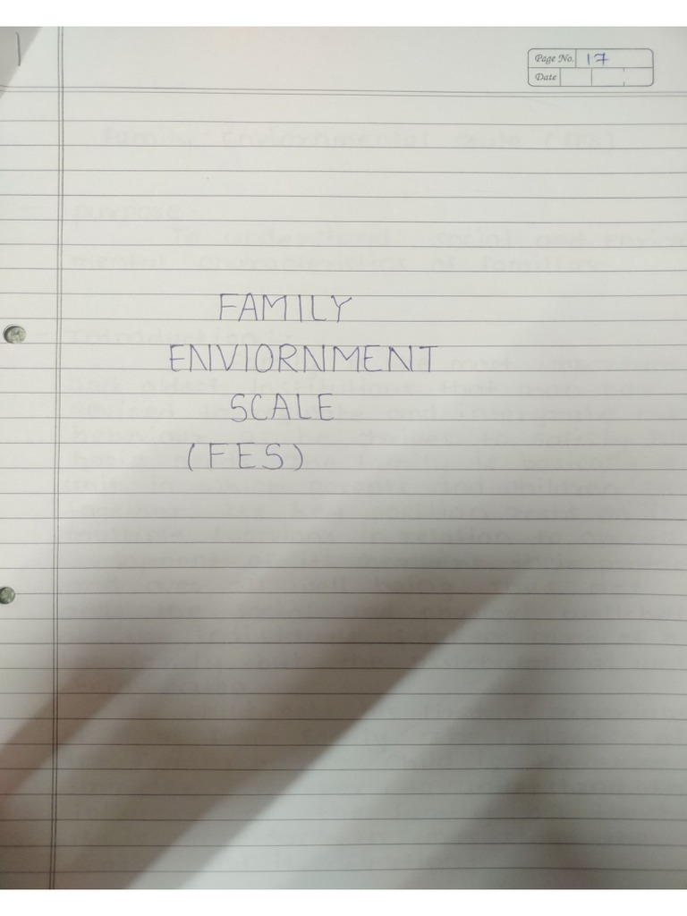 Family Environment Scale (FES) | PDF