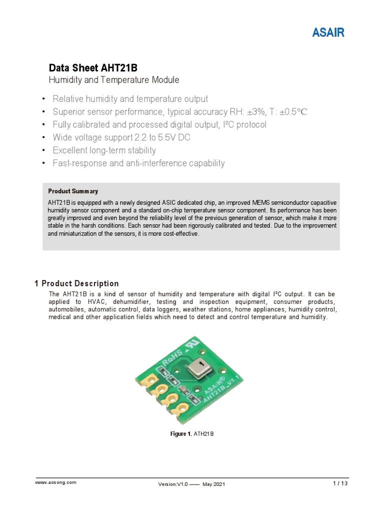 as-rd-dr-20205 aht21b产品规格书 (英文版) a2 | PDF