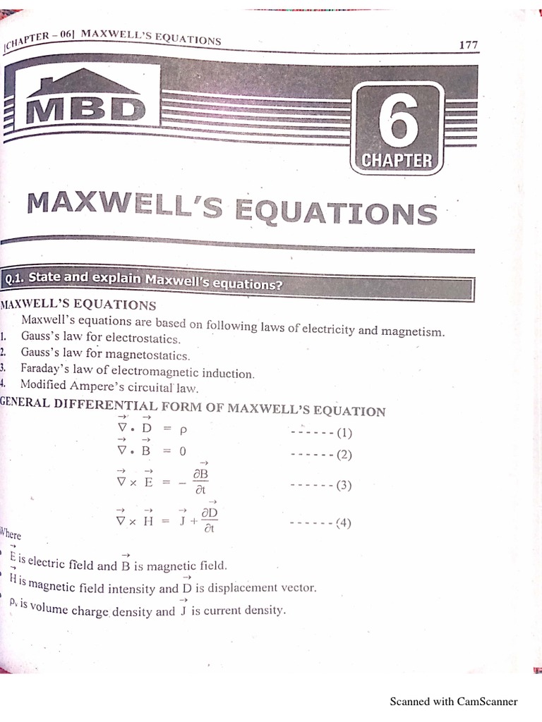 Electrodynamics 2 (MBD Ch#6) | PDF