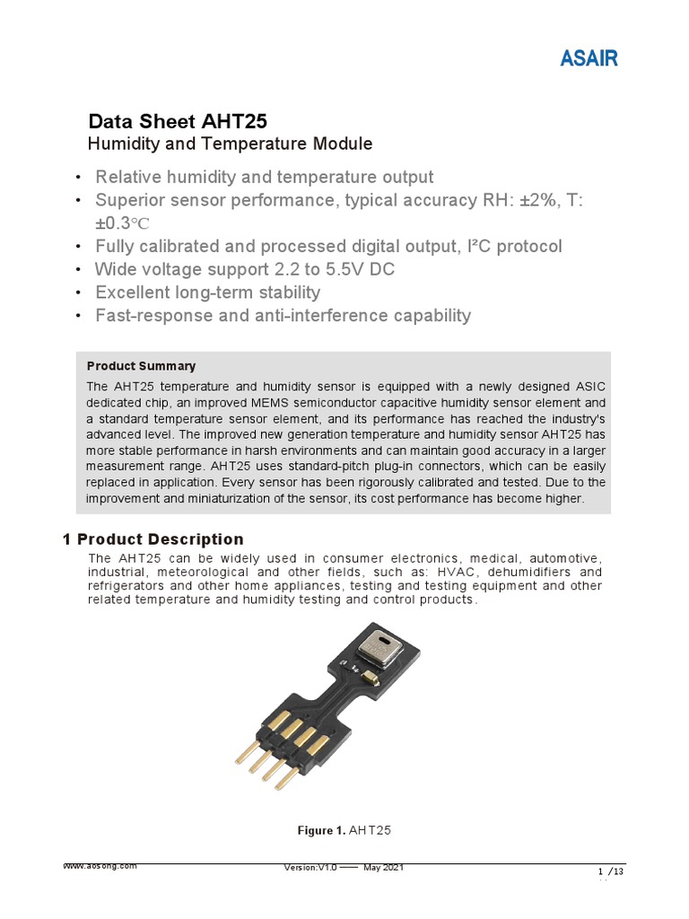 Data Sheet Aht25 A2 | PDF