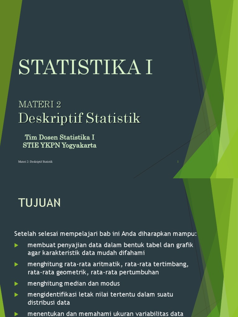 Materi 2 Deskriptif Statistik 2022 | PDF