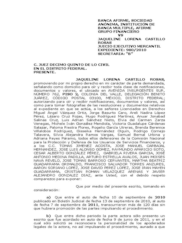 Contestación de Demanda Ejecutiva Mercantil | Descargar gratis PDF ... Contestación de Demanda Ejecutiva Mercantil | Descargar gratis PDF ...