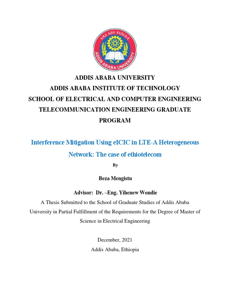 Interference Mitigation Using Eicic In Lte A Heterogeneous Network Beza Mengistu Pdf Lte