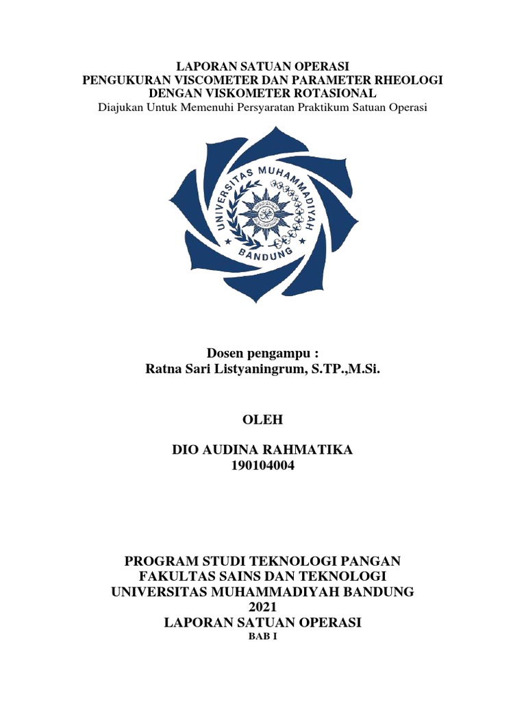 LAPORAN SATUAN OPERASI-dikonversi | PDF