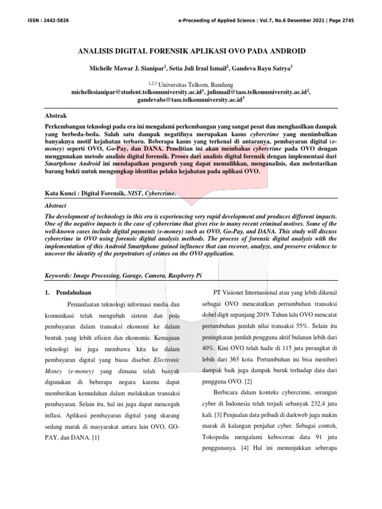 Analisis Digital Forensik Aplikasi Ovo Pada Android | PDF