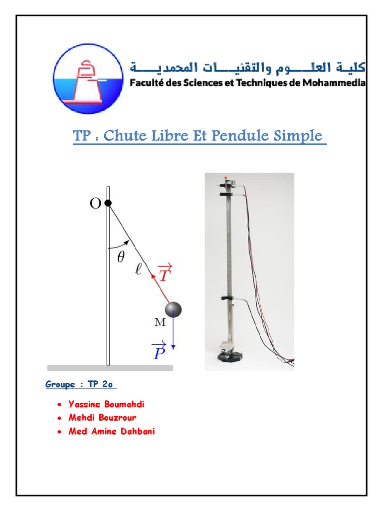 Chute Libre et Pendule Simple TP | PDF