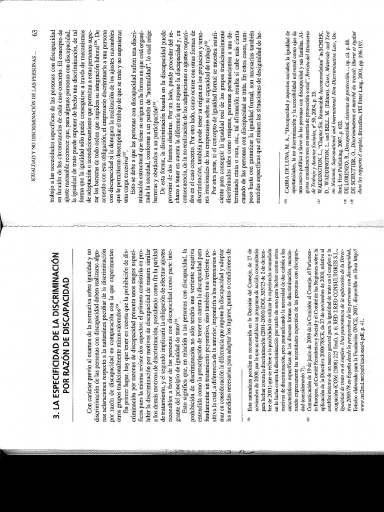Cordero, Igualidad y No Discriminación de Las Personas Con Discapacidades.... Capitulo 3 | PDF