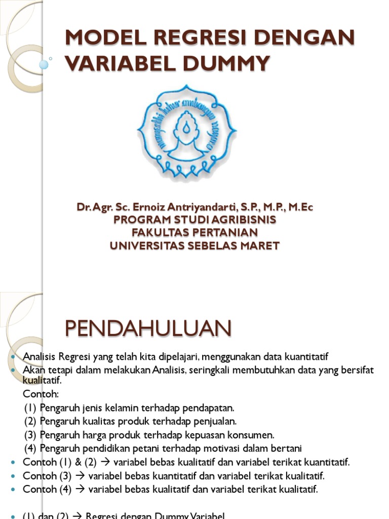 Regresi Dengan Variabel Dummy | PDF