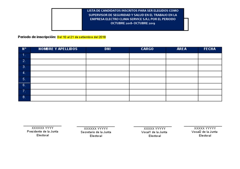 Lista de Candidatos Inscritos para Supervisor SST | PDF Lista de Candidatos Inscritos para Supervisor SST | PDF
