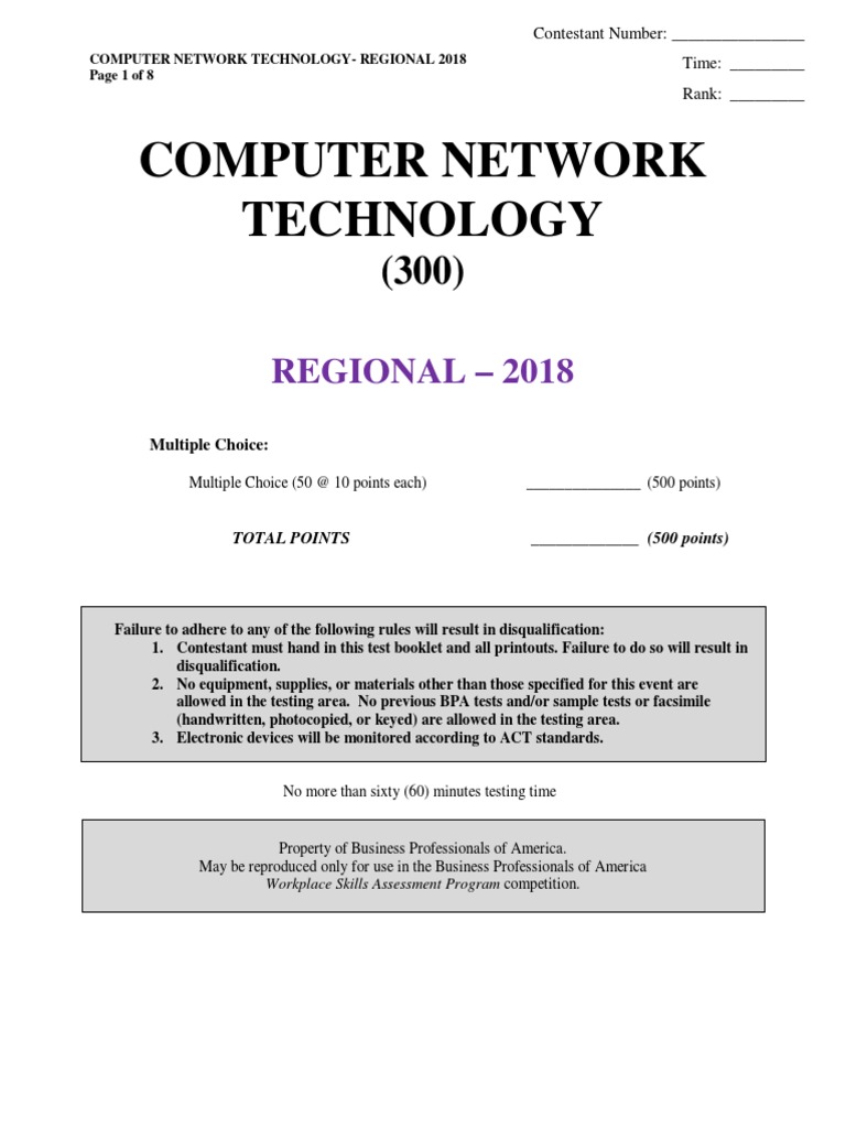 300 - Computer Network Technology - R - 2018 | PDF