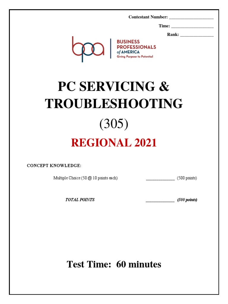 PC Servicing & Troubleshooting Exam 2021 | PDF | Ip Address | Computer ...