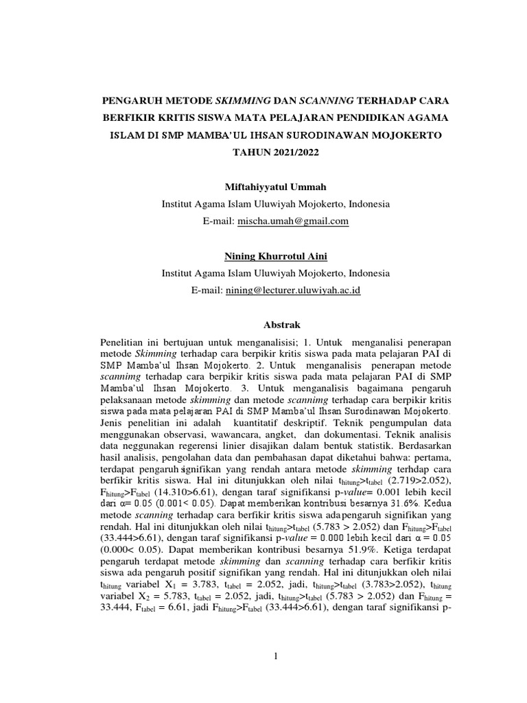 Isi Artikelll MIFTA | PDF