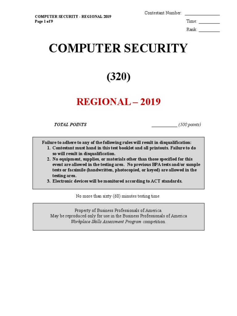 320 - Computer Security - R - 2019 | PDF | Computer Virus | Security