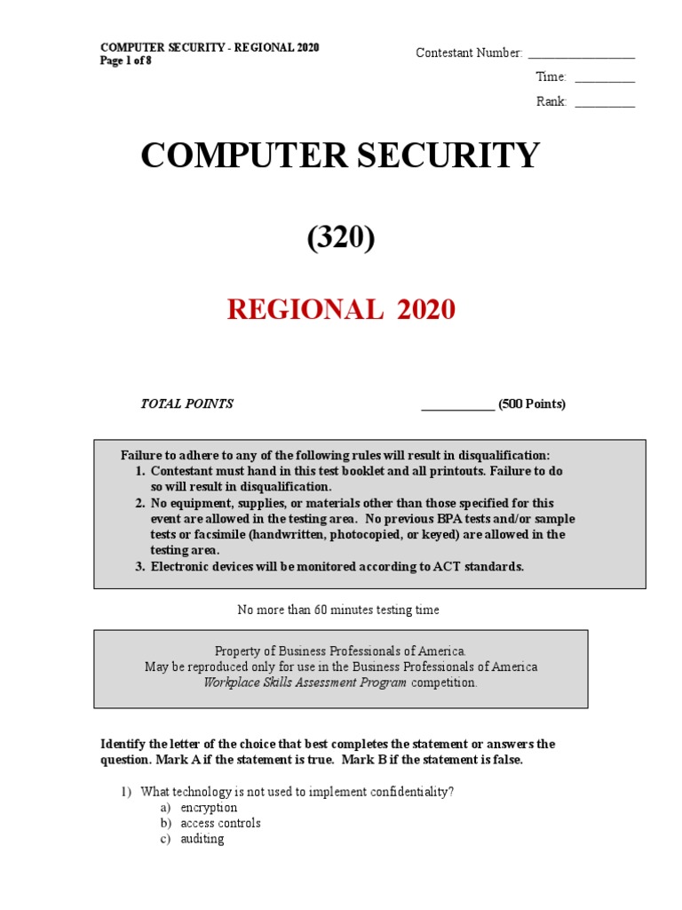 320 - Computer Security - R - 2020 | PDF