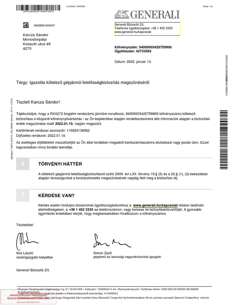 Generali Dokumentum 20220118110149 | PDF