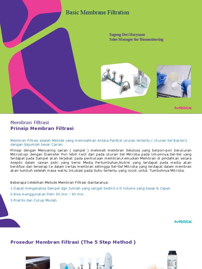 Membran Filtrasi dan Prosedurnya | PDF