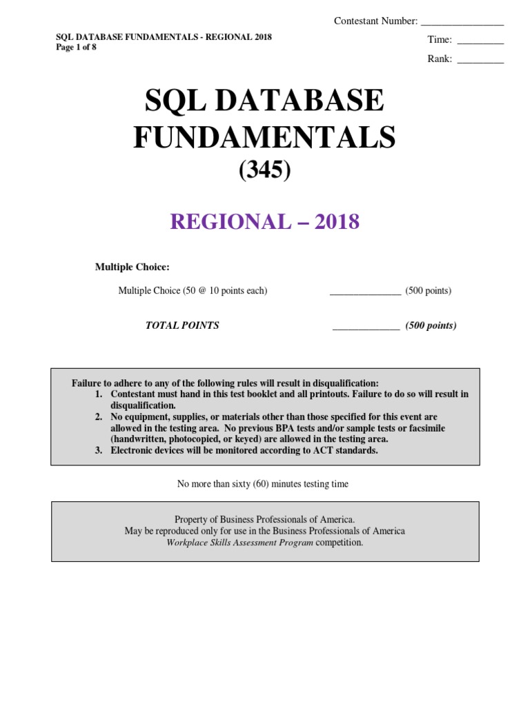 345 - SQL Database Fundamentals - R - 2018 | PDF | Relational Database | Table (Database)