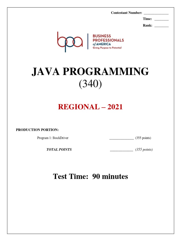 340 - Java Programming - R - 2021 | PDF | Programming | Computer Program