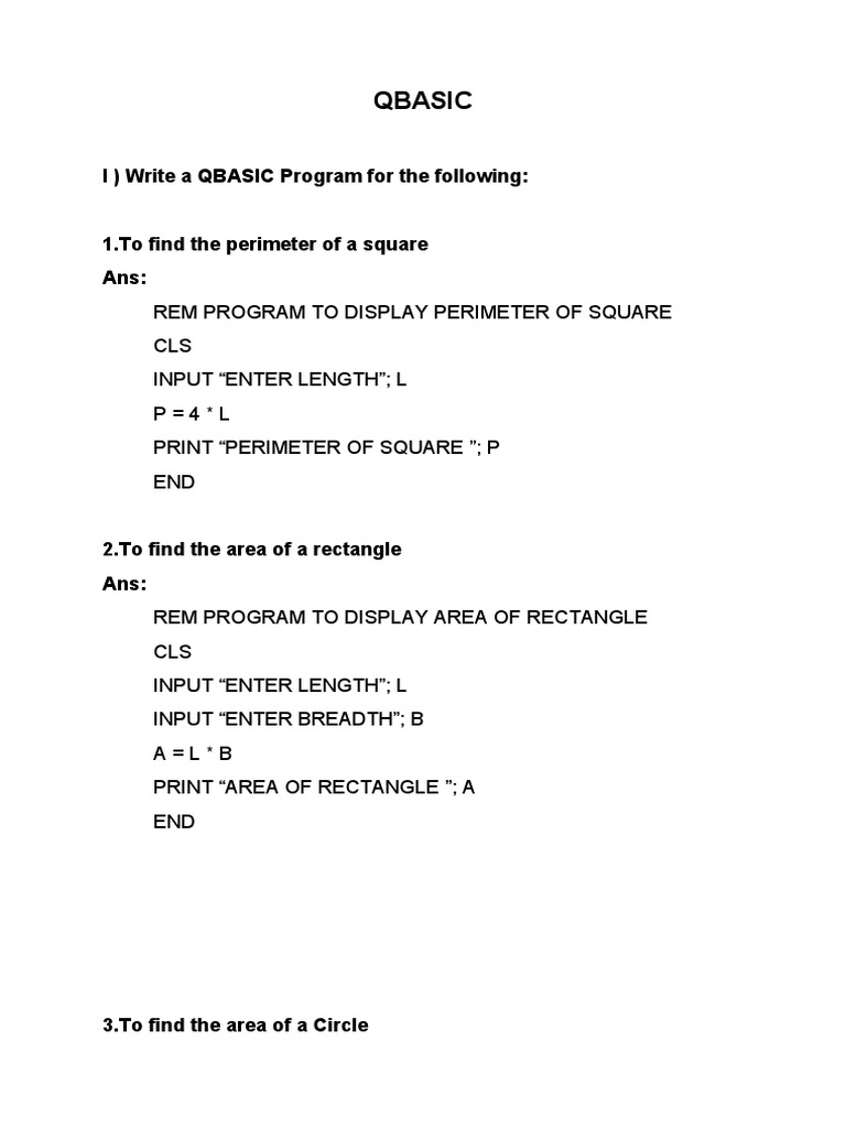 Lesson 6class5 Qbasic | PDF