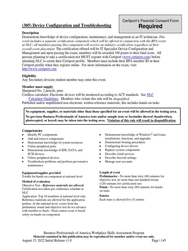 305 - Device Configuration and Troubleshooting - RS - Guidelines | PDF ...