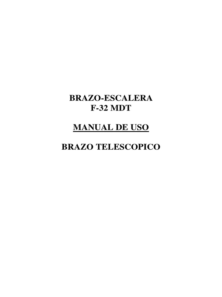 Brazo-Escalera F-32 MDT-2 | PDF