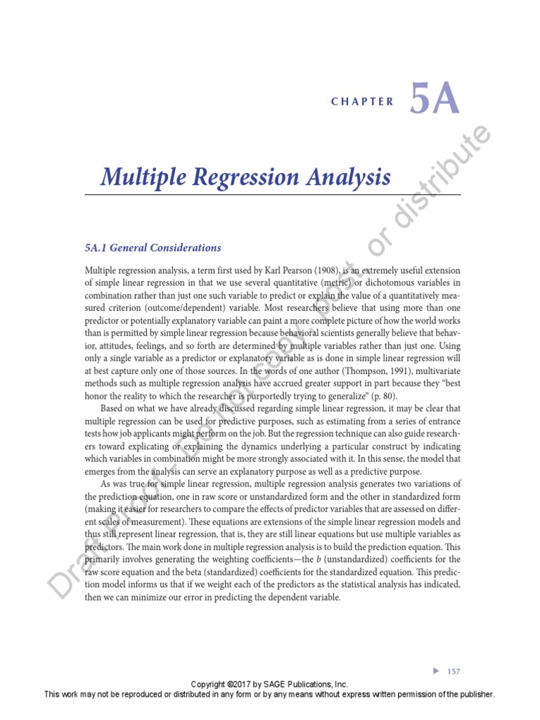 Multiple Regression Analysis | PDF | Linear Regression | Dependent And Independent Variables