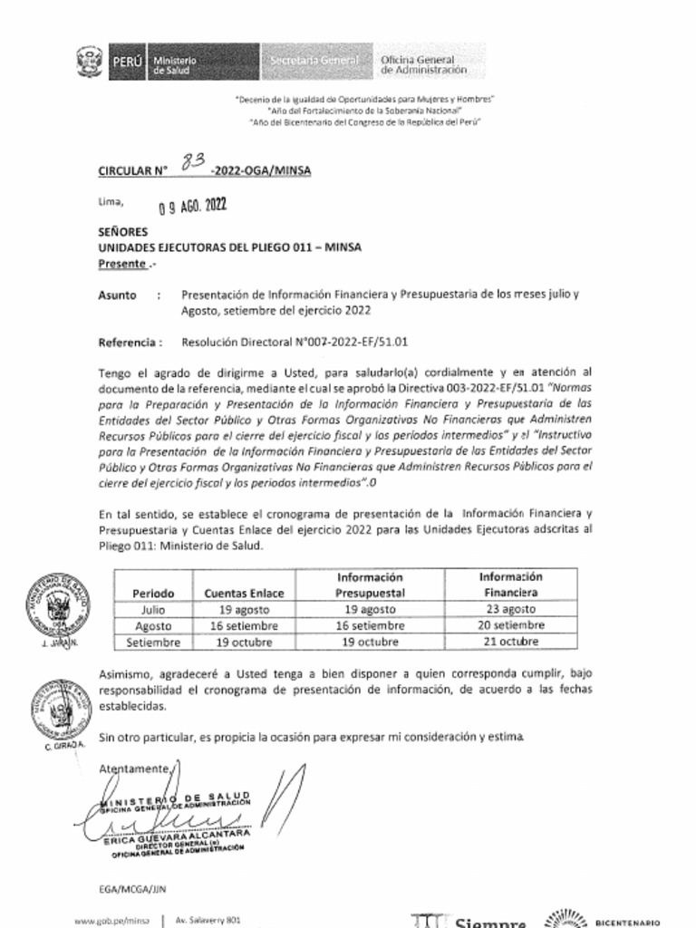 Circular 083-2022 OGA | PDF