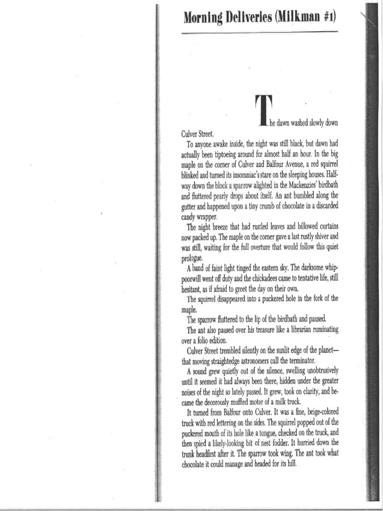 3-Morning Deliveries Milkman 1 | PDF