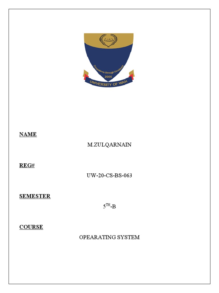 Assignmert 1 Os | PDF | Operating System | Software Engineering