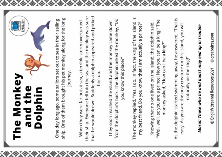 The Monkey and The Dolphin | PDF