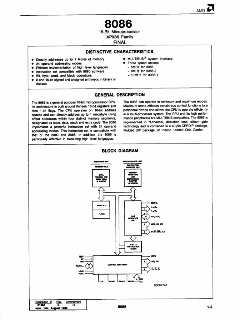 8086 - Cpu | PDF