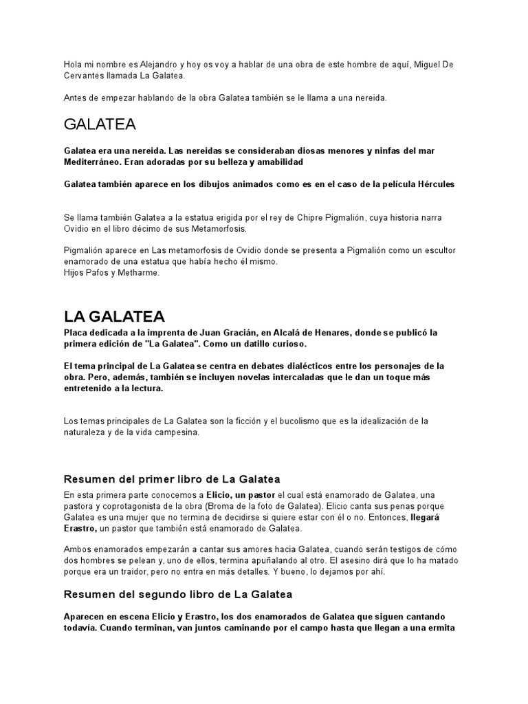 La Galatea | PDF