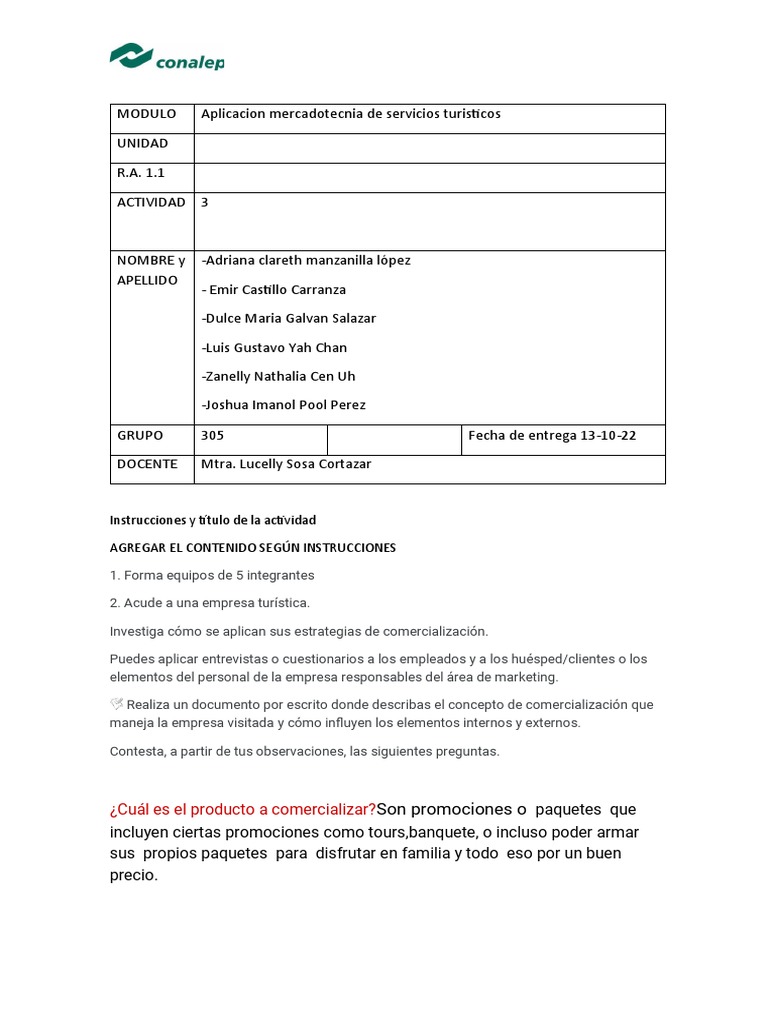 Formato para Entrega de Tareas | PDF | Marketing | Publicidad