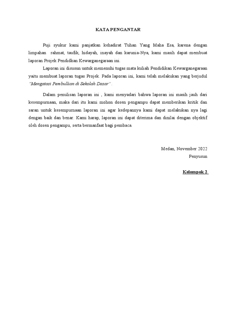 Latar Belakang Masalah Projek PKN | PDF