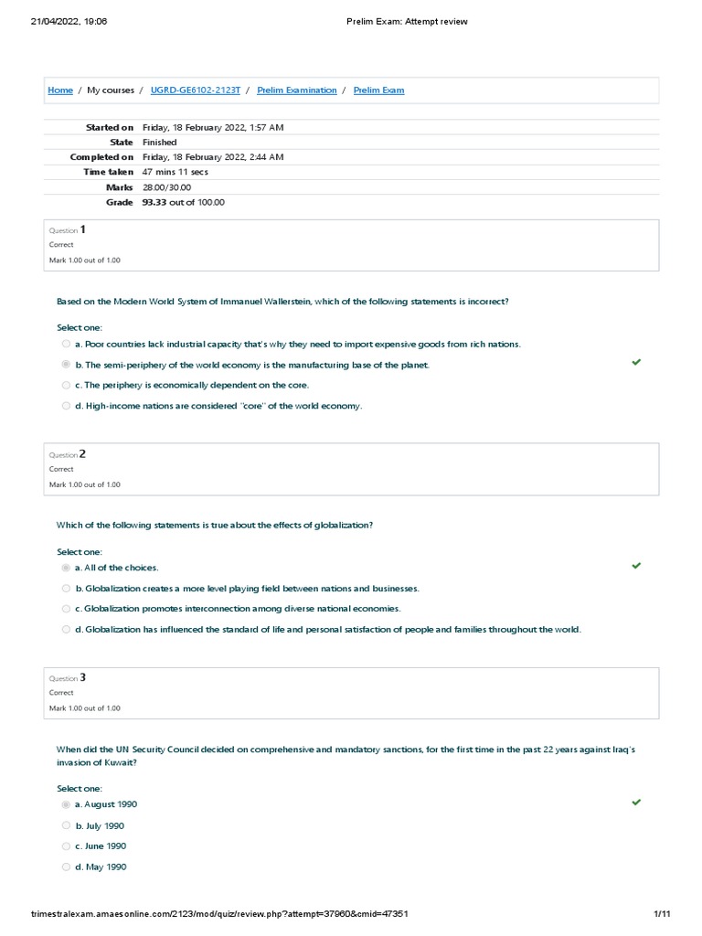 TCW (Prelim Exam - Attempt 2 Review) | PDF