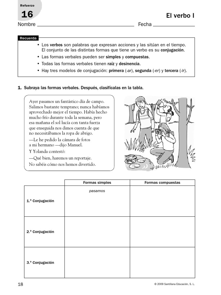 Repaso Lengua El Verbo | PDF