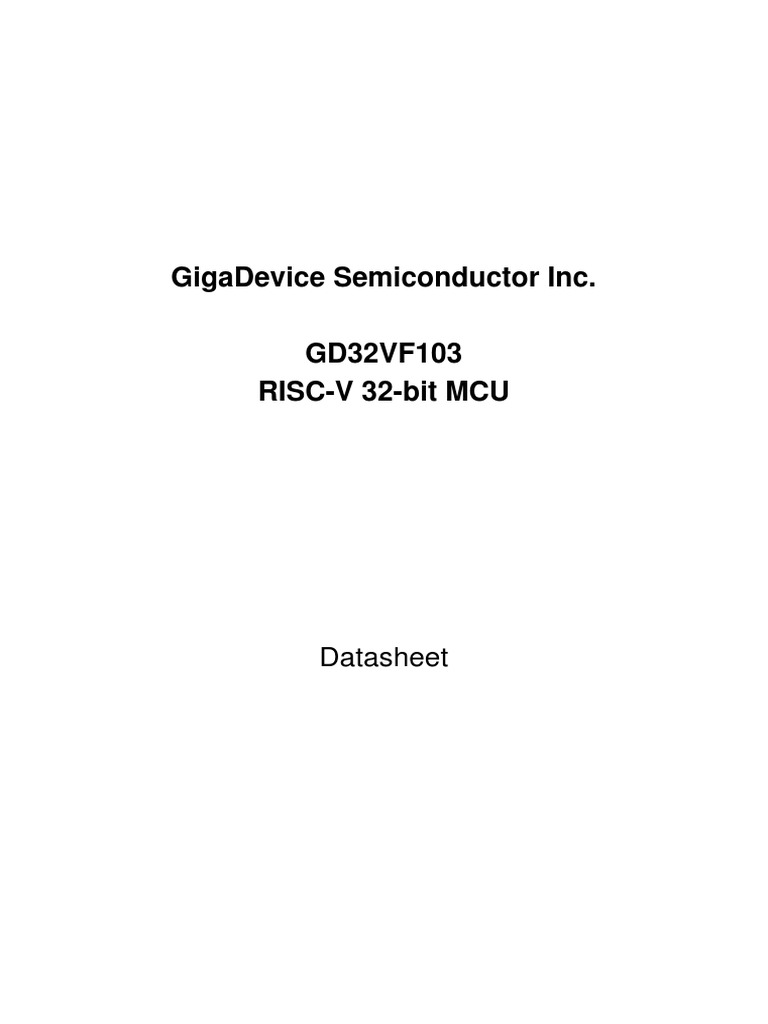 GD32VF103 Datasheet Rev 1.2 | PDF | Microcontroller | Computer Engineering