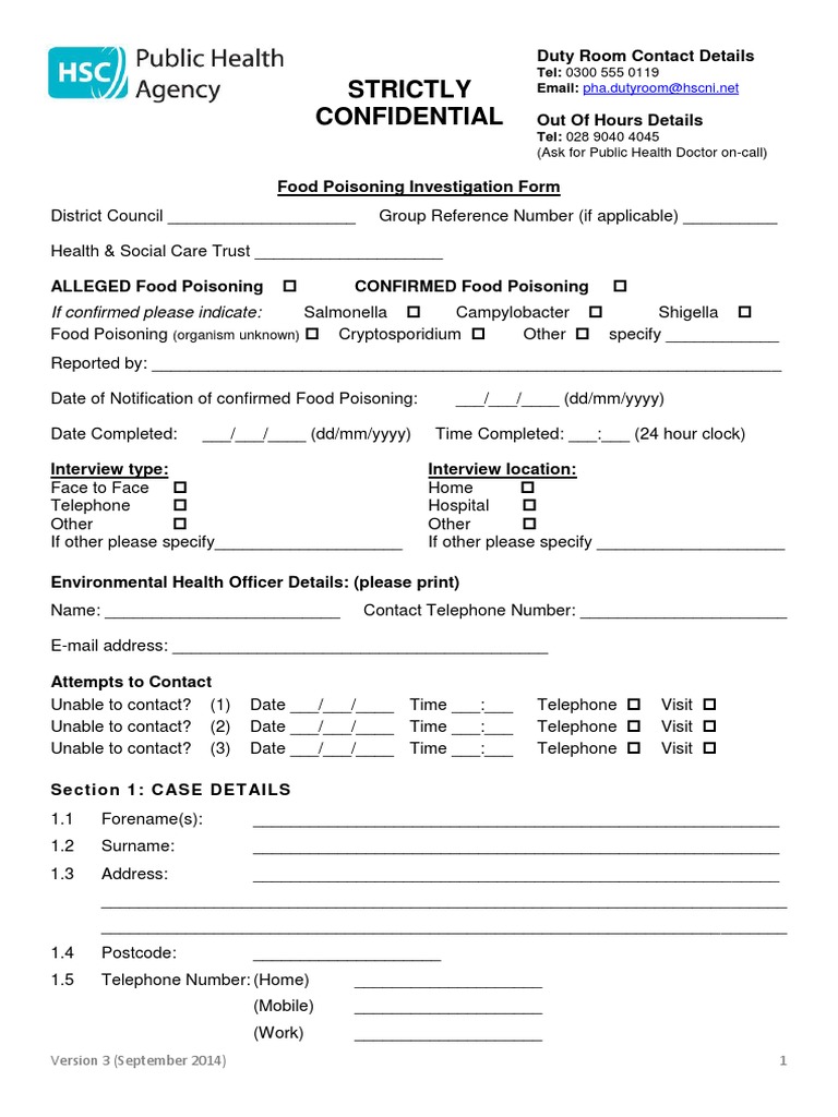 Food Poisoning Investigation Report | PDF | Foodborne Illness | Human ...