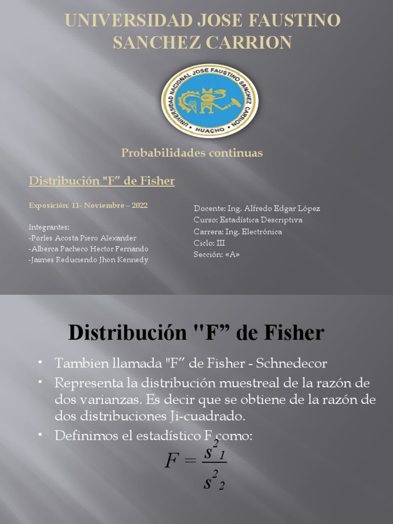 Distribución F de Fisher en Estadística | PDF