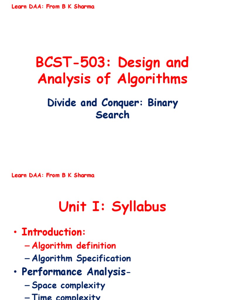 Divide And Conquer And Binary Search Pdf Mathematical Logic Mathematical Analysis 7792