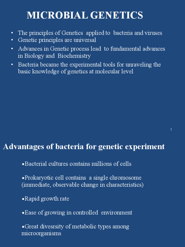 Bacterial Genetics Pdf