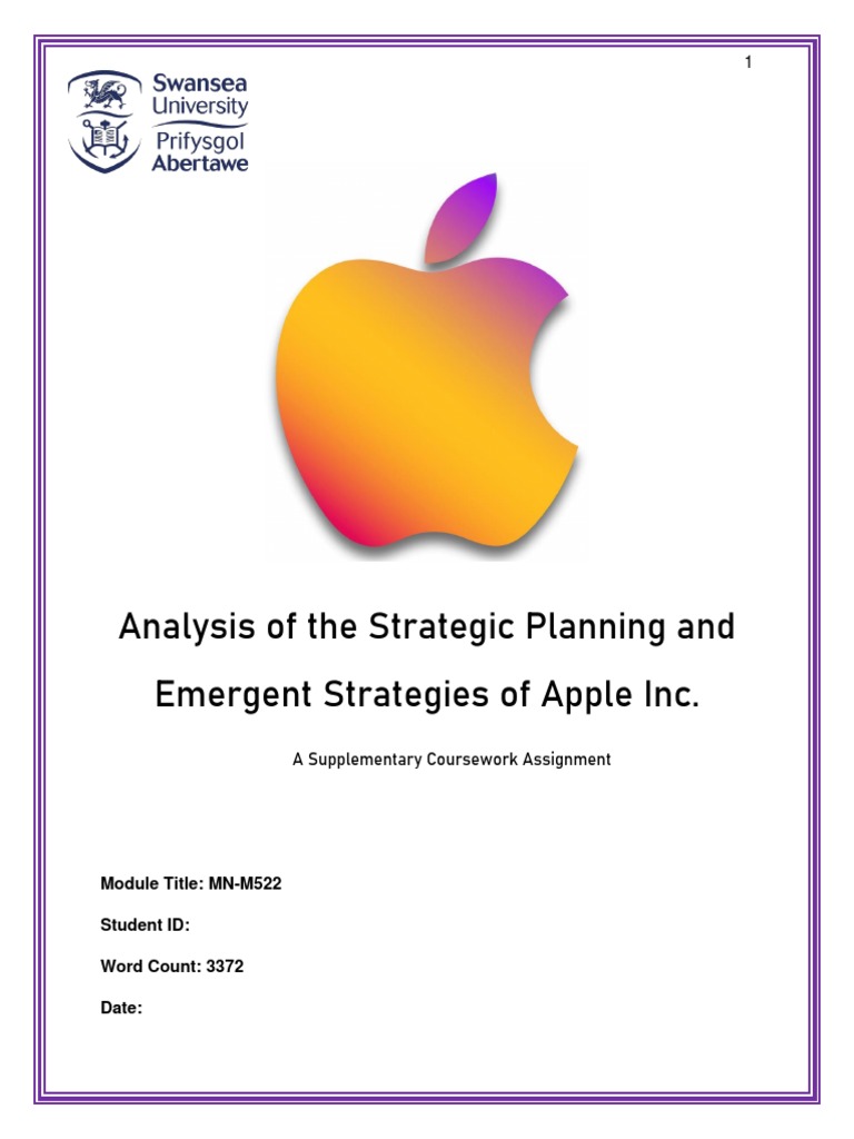Apple Inc.'s Strategic Planning Analysis | PDF | Strategic Management ...