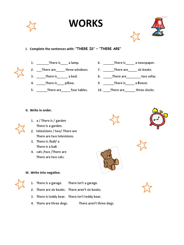There Is - Are - Worksheet | PDF