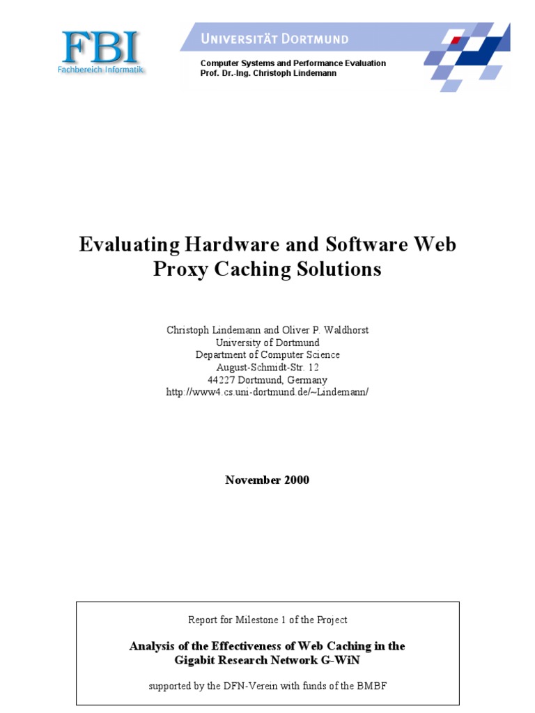 Evaluating Hardware and Software Web Proxy Caching Solutions | PDF ...