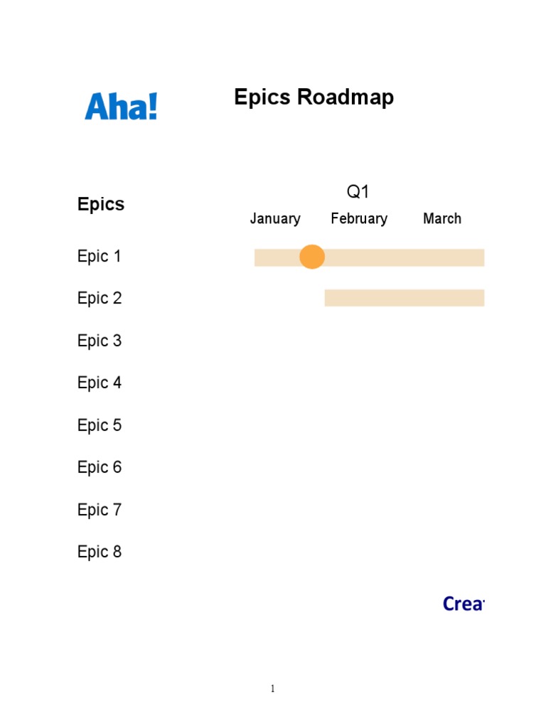 Epics Roadmap Template 1 | PDF